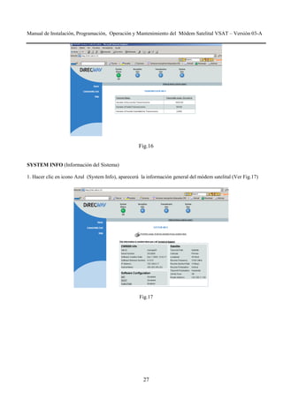 Manual del modem satelital vsat version 03 b-2009 uso interno | PDF