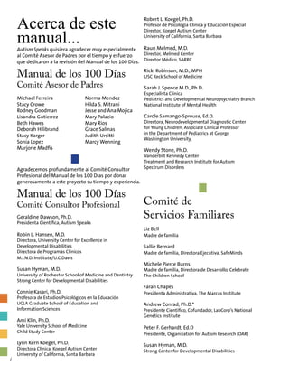 Los 100 primeros días tras el diagnóstico de Autismo | PDF