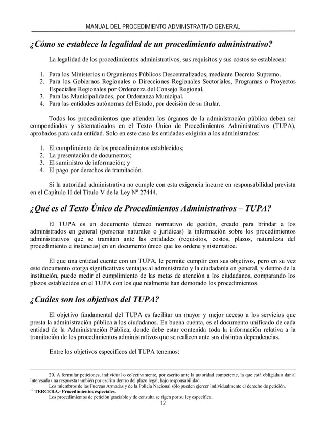 MANUAL DEL PROCEDIMIENTO ADMINISTRATIVO GENERAL | PDF