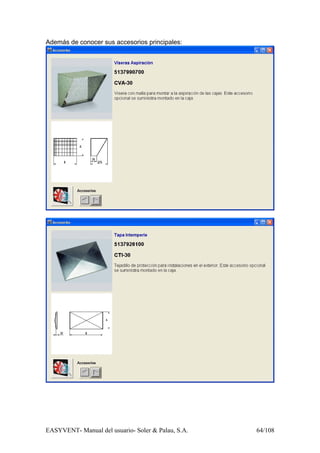 Ventilación. EASYVENT. Manual de Usuario. VERSIÓN 1.5 ABRIL 2004. Soler ...