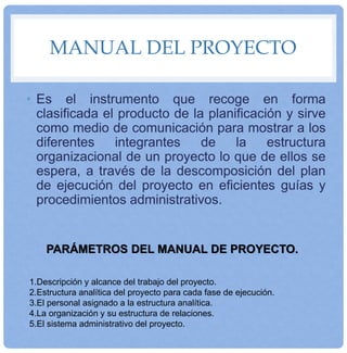 Manual del proyecto | PDF