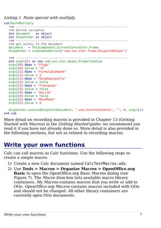Manual de macros en calc | PDF