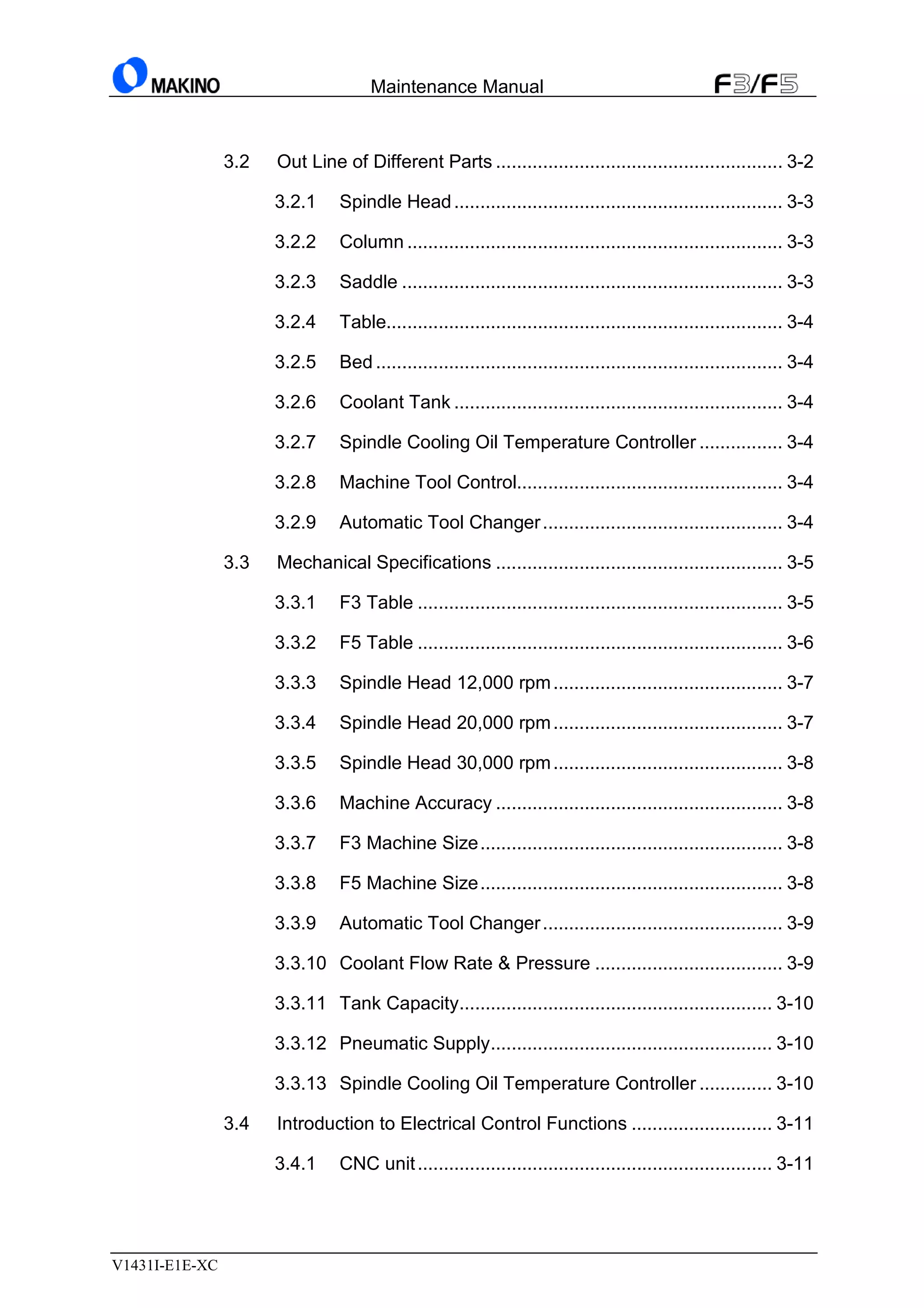 Manual de mantenimiento f3 f5 v1431 i-e1e-xc | PDF