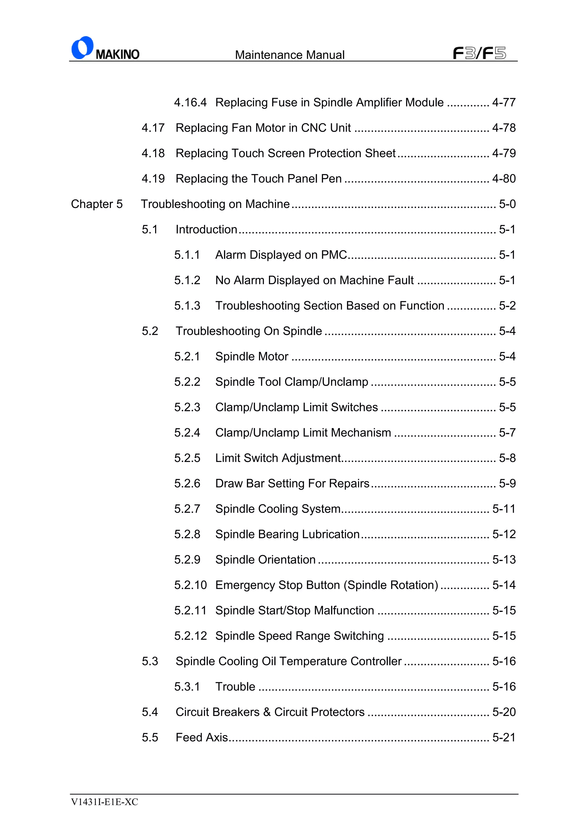 Manual de mantenimiento f3 f5 v1431 i-e1e-xc | PDF
