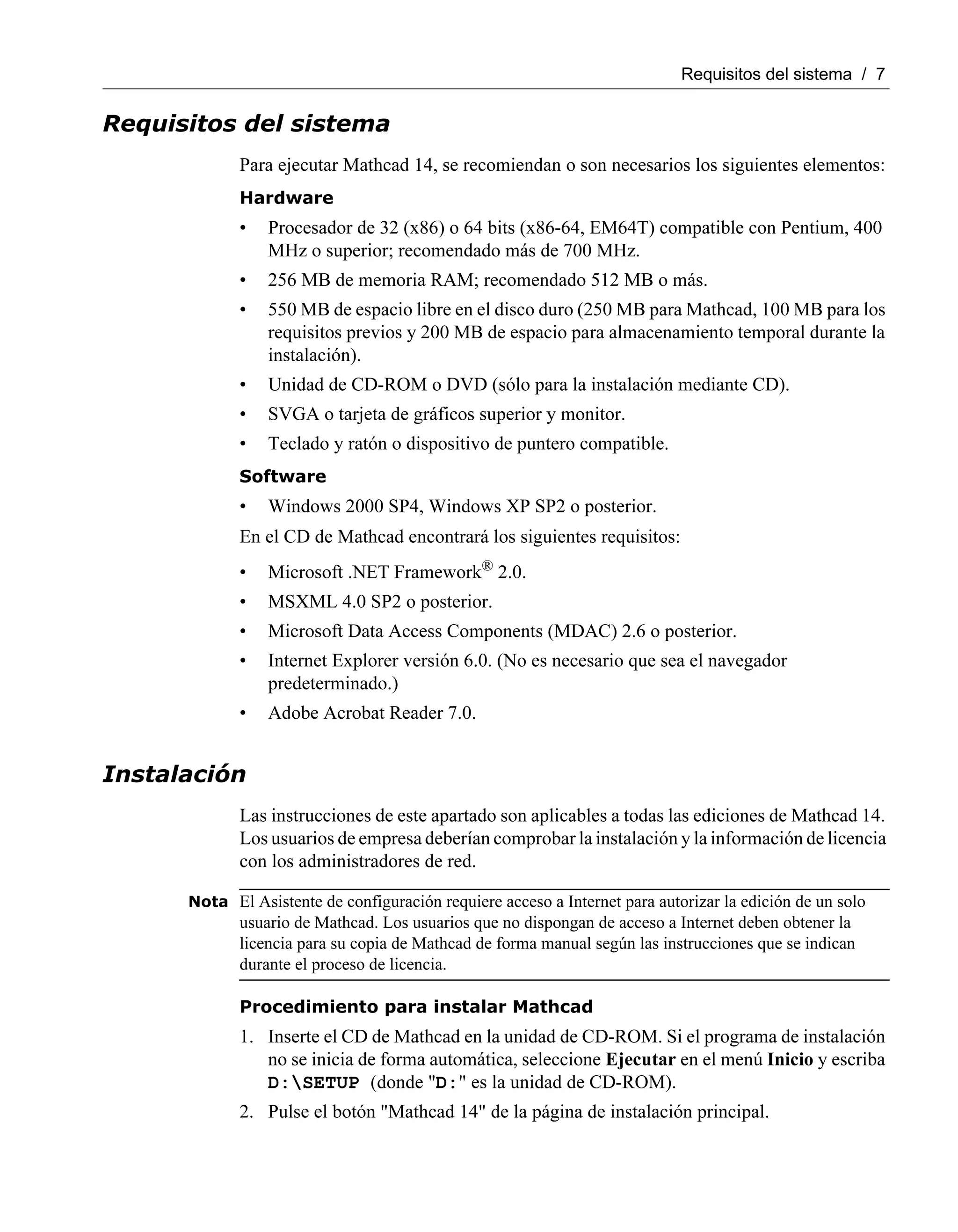 Manual de mathcad 14 en español | PDF