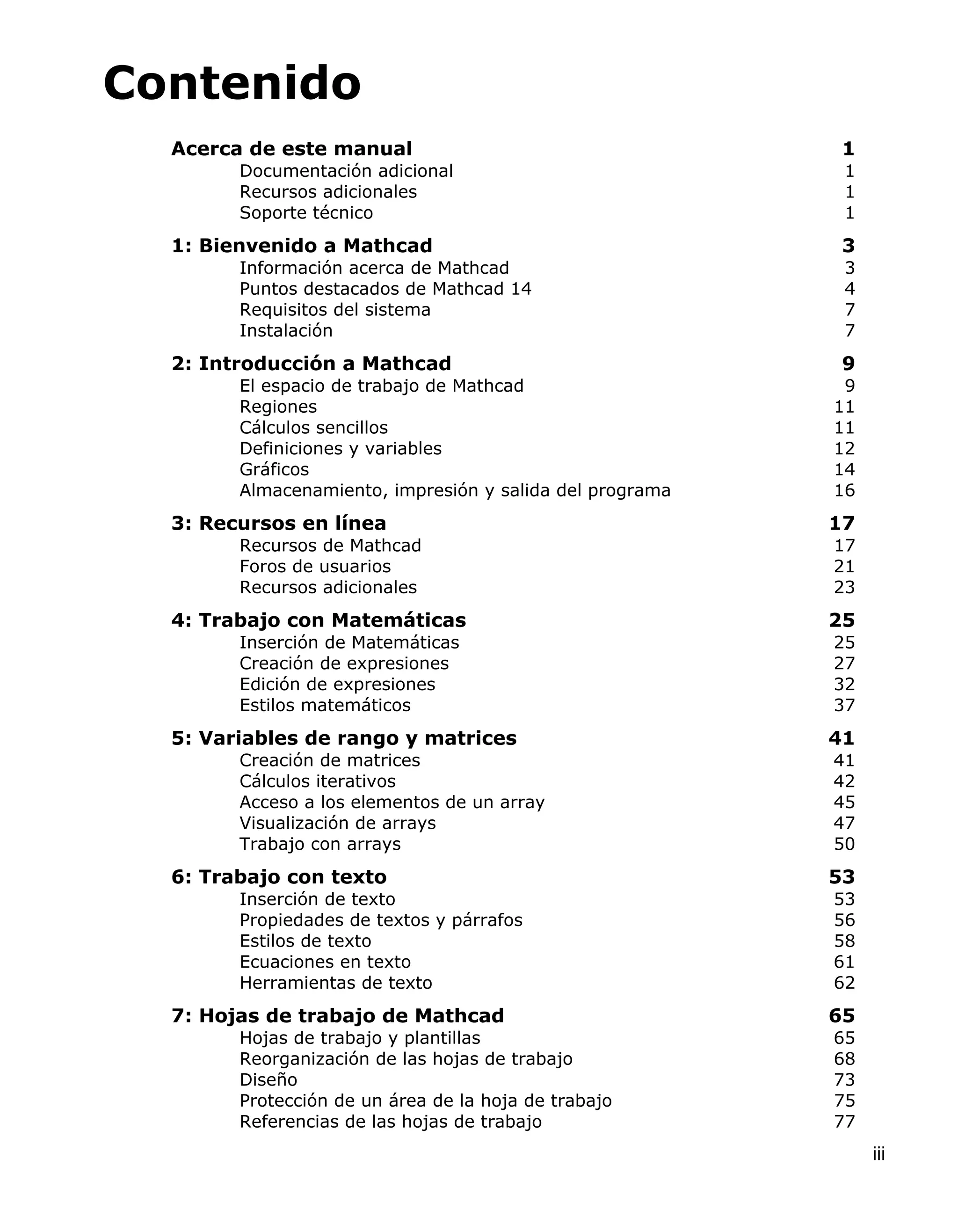 Manual de mathcad 14 en español | PDF