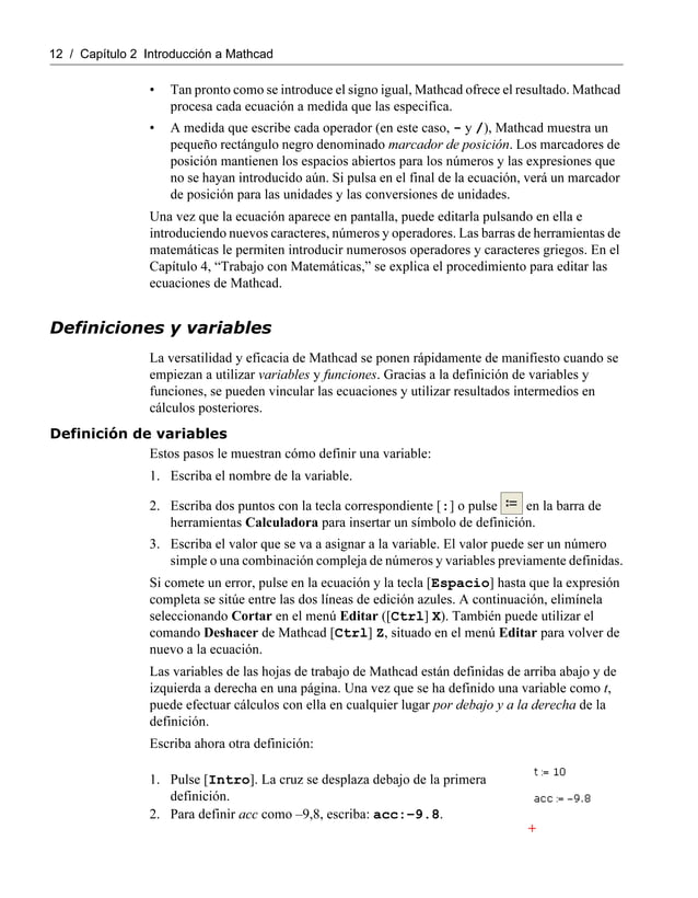 Manual de mathcad 14 en español | PDF