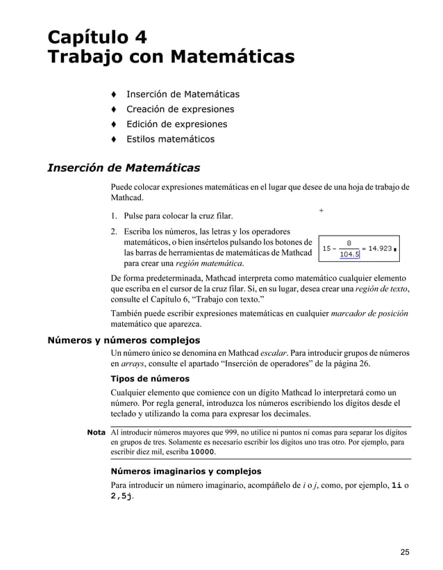 Manual de mathcad 14 en español | PDF