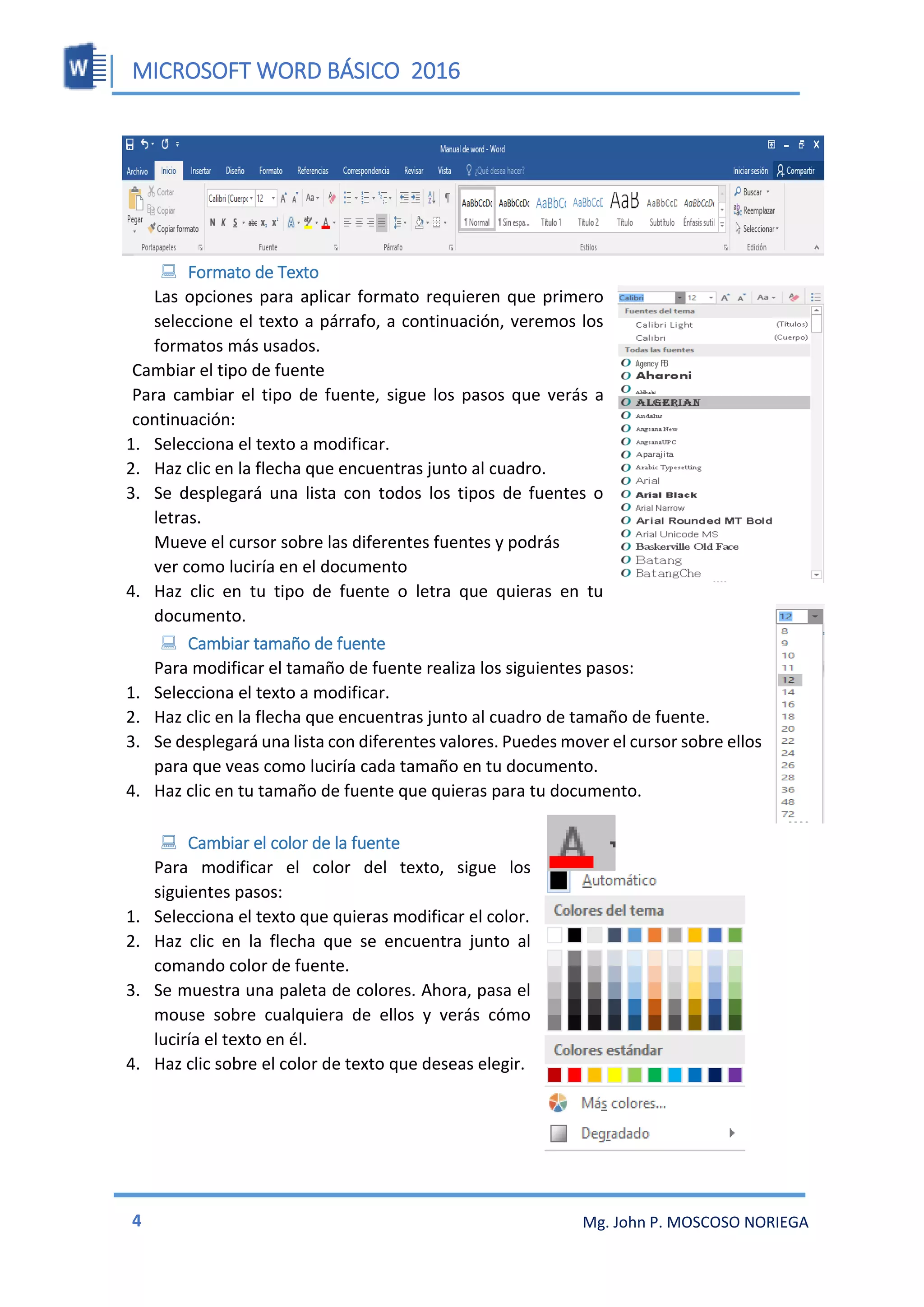 Manual de microsoft word 2016 | PDF