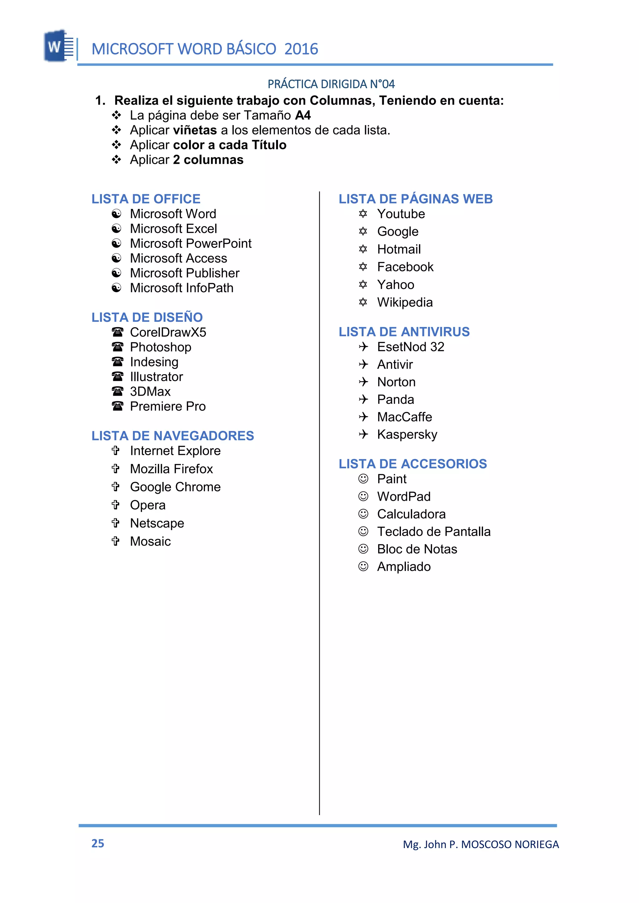 Manual de microsoft word 2016 | PDF