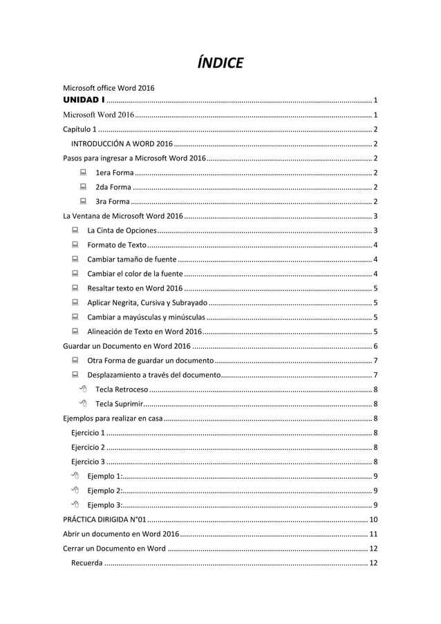 Manual de microsoft word 2016 | PDF