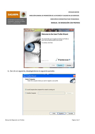 Manual de migración con profwiz | PDF