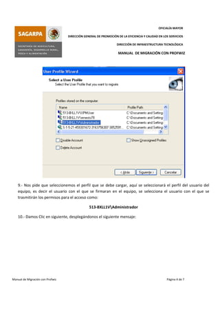 Manual de migración con profwiz | PDF