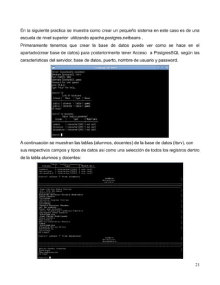 Manual De Netbeans Y Postgres | PDF