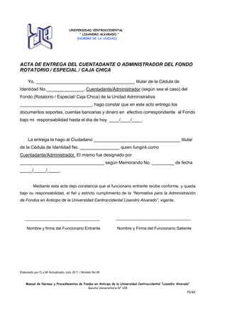 Manual de normas y procedimientos de fondos en anticipo | PDF