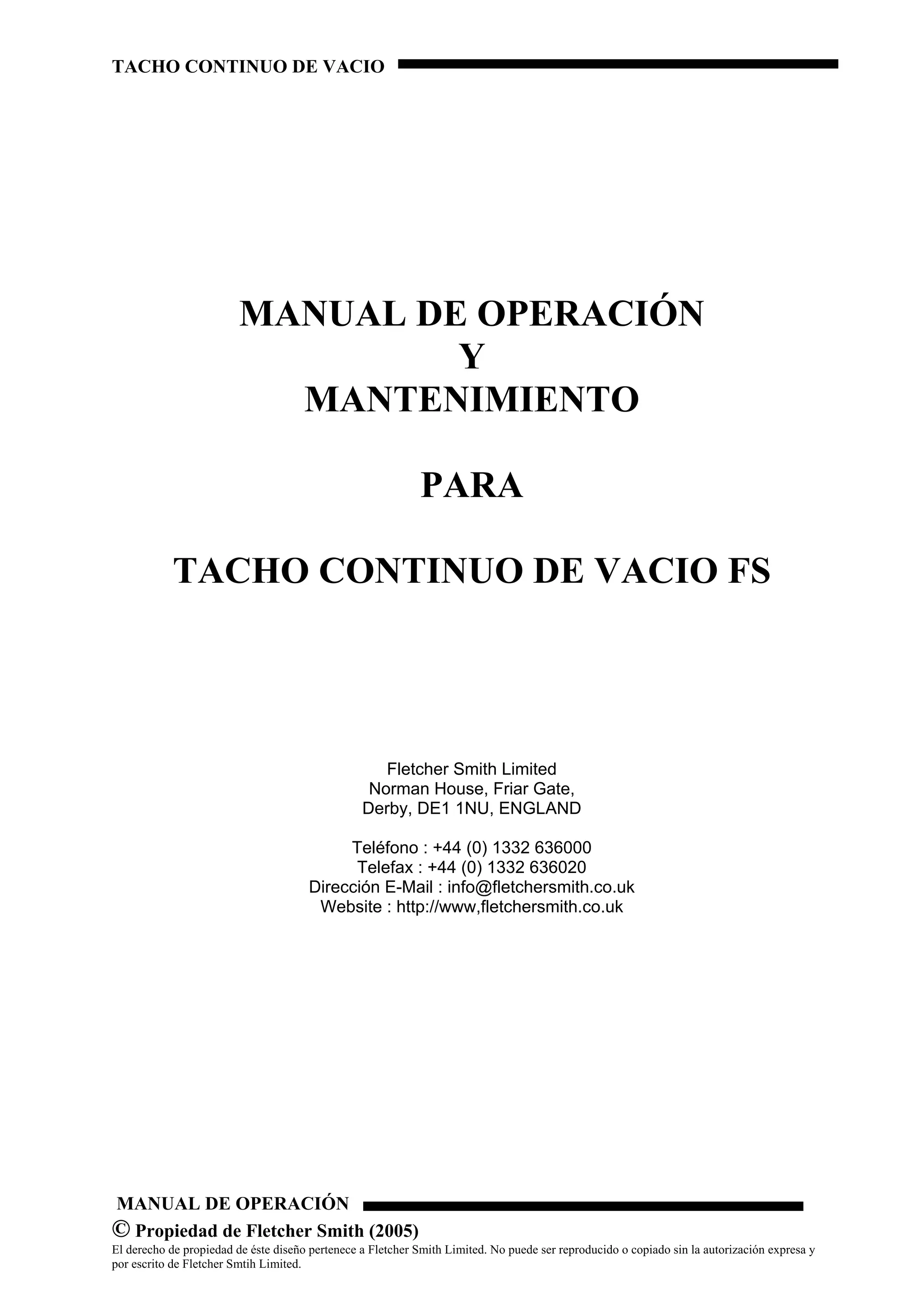 Manual de operacion tacho continuo | PDF