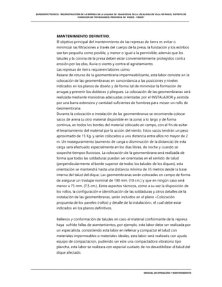 manual de operacion y mantenimiento represA | DOCX