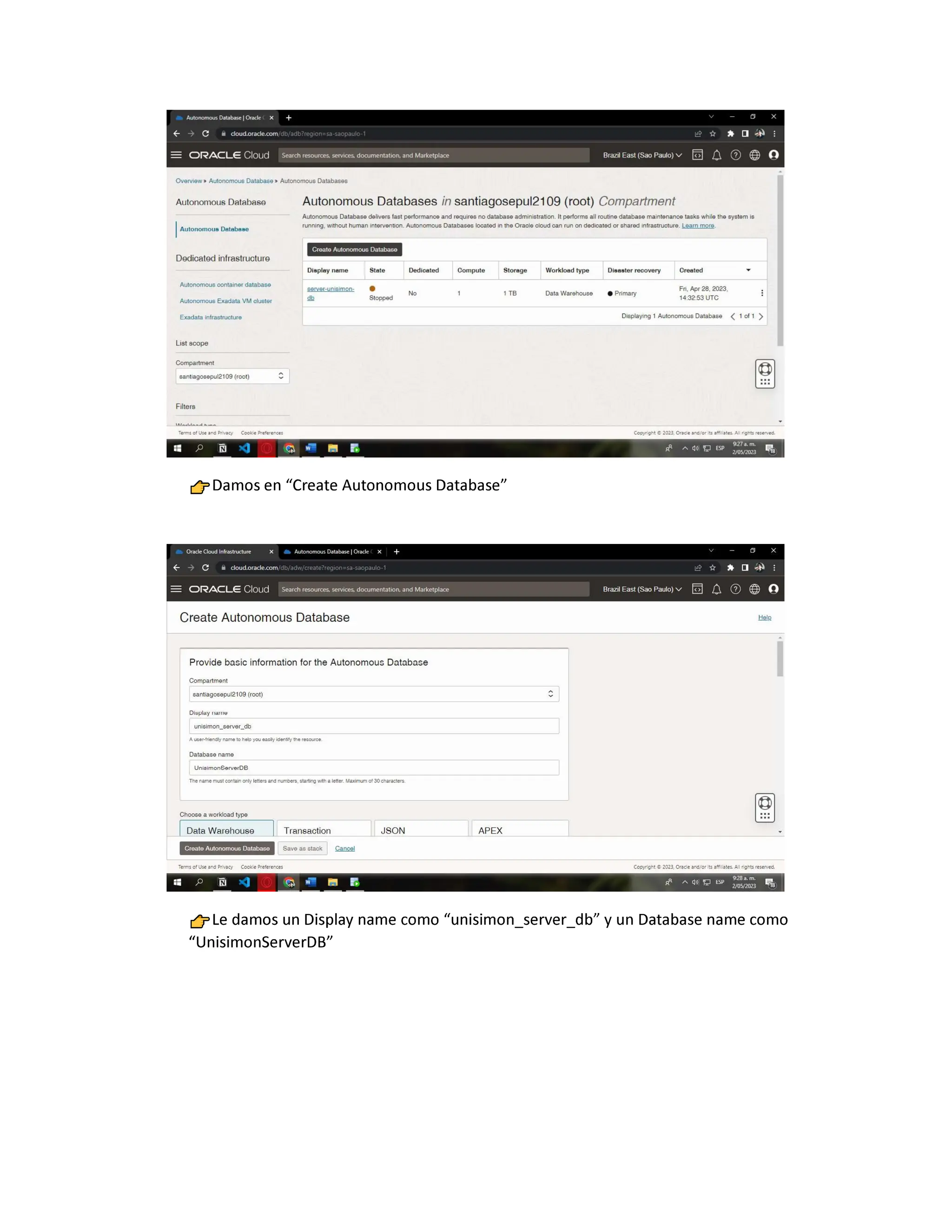 MANUAL DE ORACLE AUTONOMOUS DATABASE | PDF