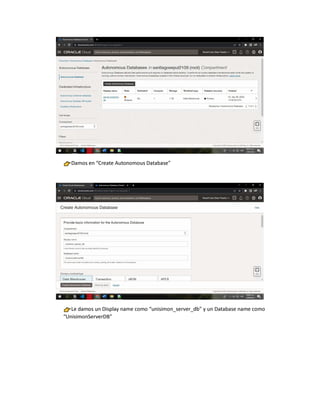 MANUAL DE ORACLE AUTONOMOUS DATABASE | PDF