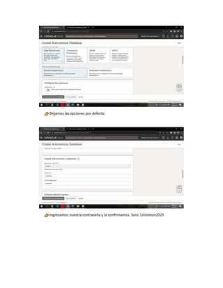 MANUAL DE ORACLE AUTONOMOUS DATABASE | PDF