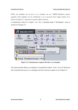 Manual de practicas de solidworks | PDF