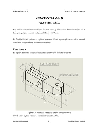 Manual de practicas de solidworks | PDF