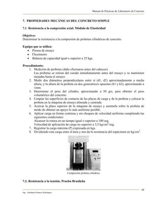 Manual de prácticas de laboratorio de concreto | PDF