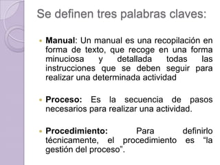 Manual de procedimientos | PPTX