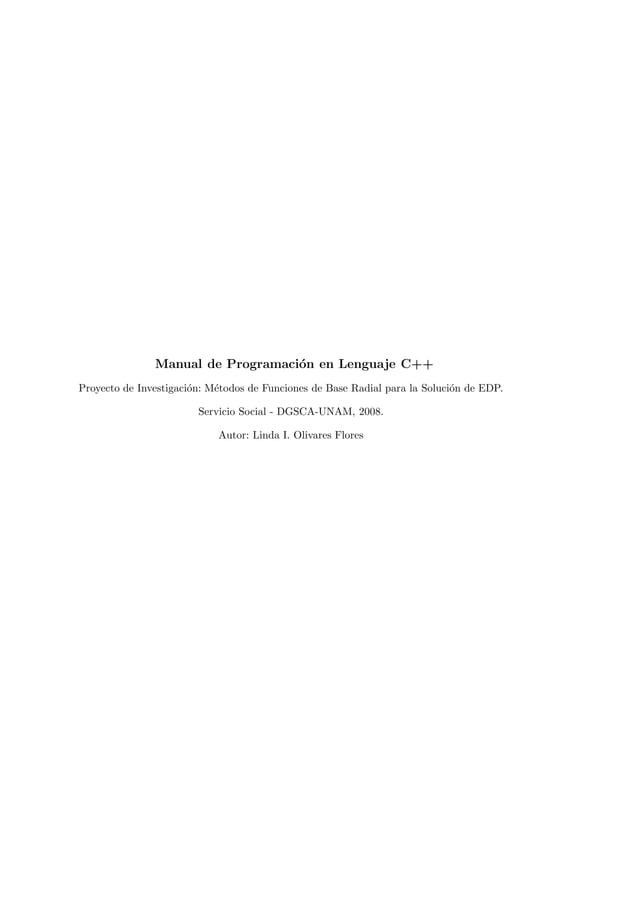 Manual De Programacion En Lenguaje C Pdf
