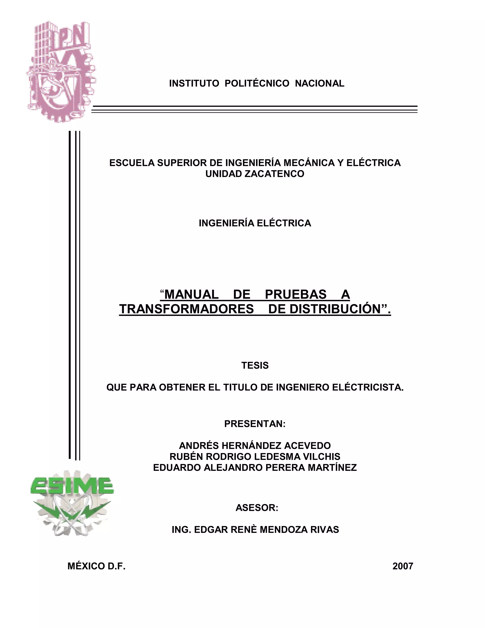 Manual de prueba a trasformadores | PDF