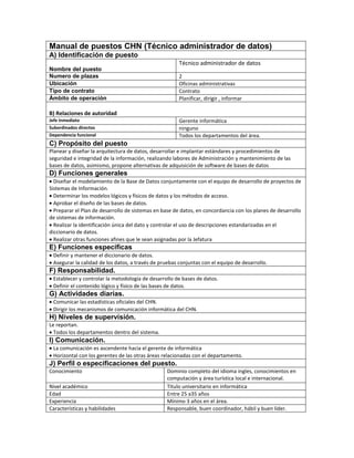 Manual de puestos chn | DOCX