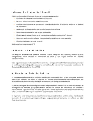Manual de recall | PDF