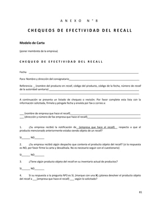 Manual de recall | PDF