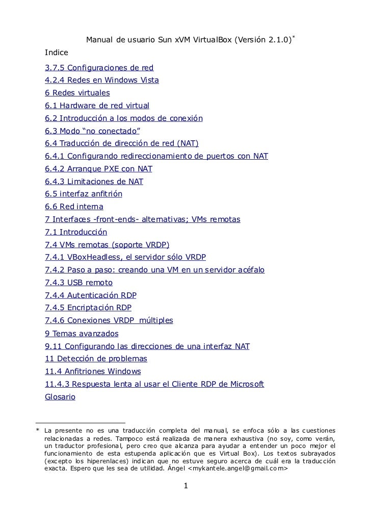 Sun Xvm Virtualbox User Manual - freesynergy