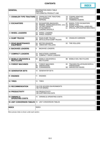 Manual de rendimiento komatsu ed.30