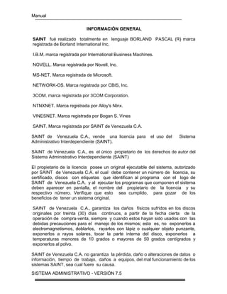 Manual de saint administrativo | PDF