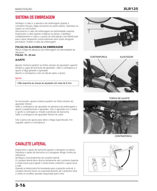 Manual de servico xlr 125 | PDF