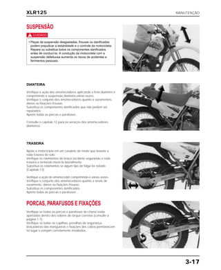 Manual de servico xlr 125 | PDF