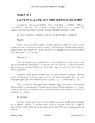 Manual de Supravietuire pentru Manageri | PDF