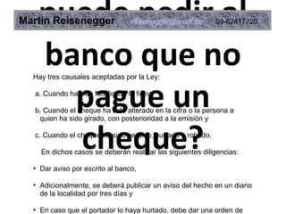 Manual de uso de cheques, para aprender todo lo que significa la jerga ...