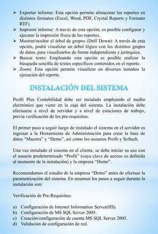 Manual de uso del paquete Profit Plus | PPTX