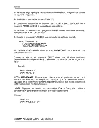 Manual de uso saint administrativo | DOC