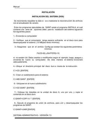 Manual de uso saint administrativo | DOC