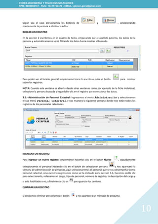 Manual modulo de registro de fichas catastrales | PDF