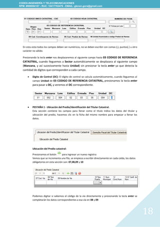 Manual modulo de registro de fichas catastrales | PDF