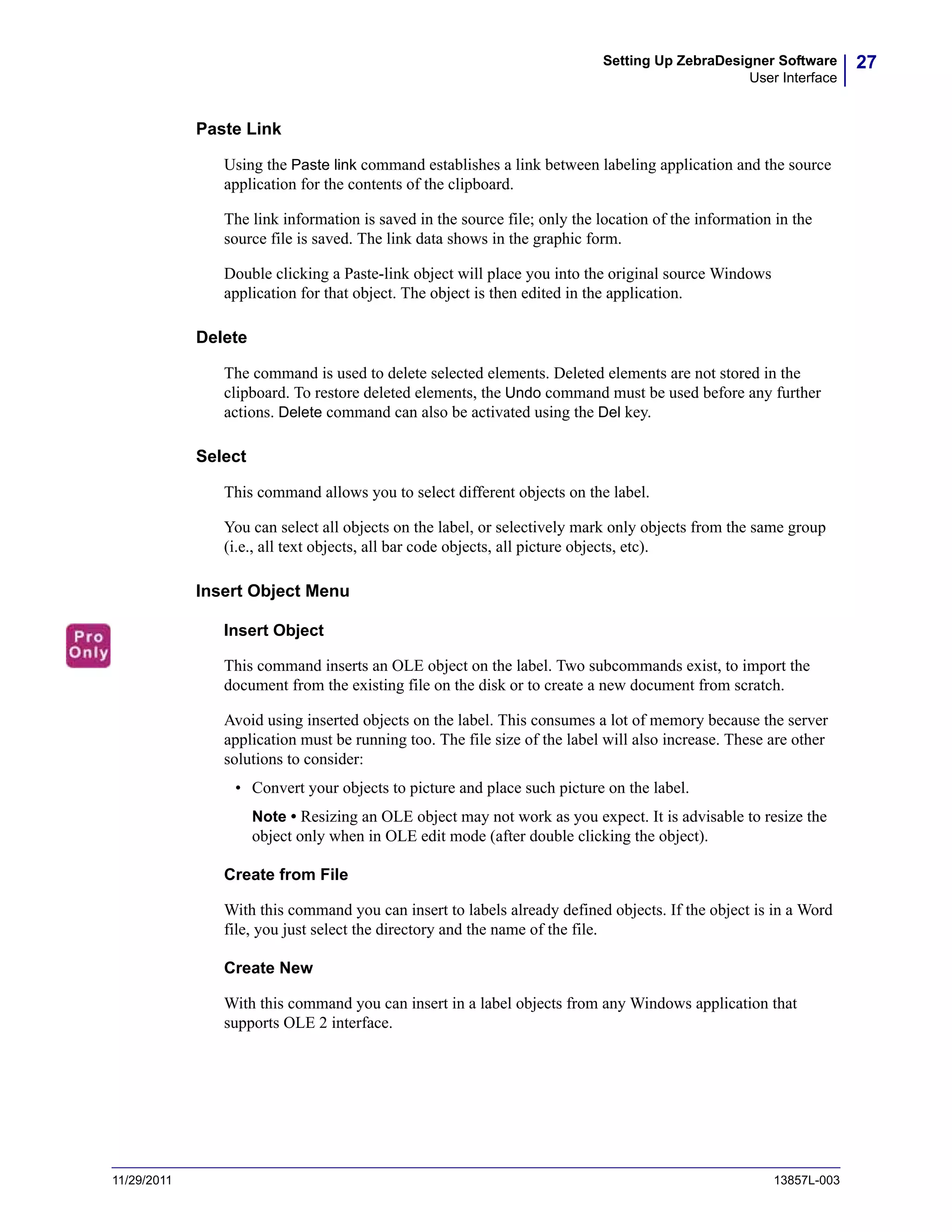 Zebra Designer PRO - Manual do Software | PDF