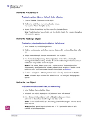 Zebra Designer PRO - Manual do Software | PDF