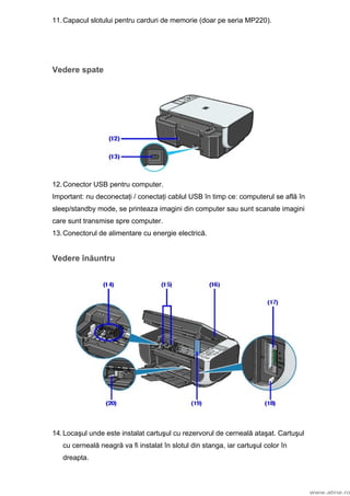 Manual de utilizare canon mp210 | PDF