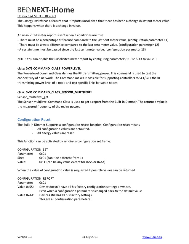 Manual dimmer benext us | PDF