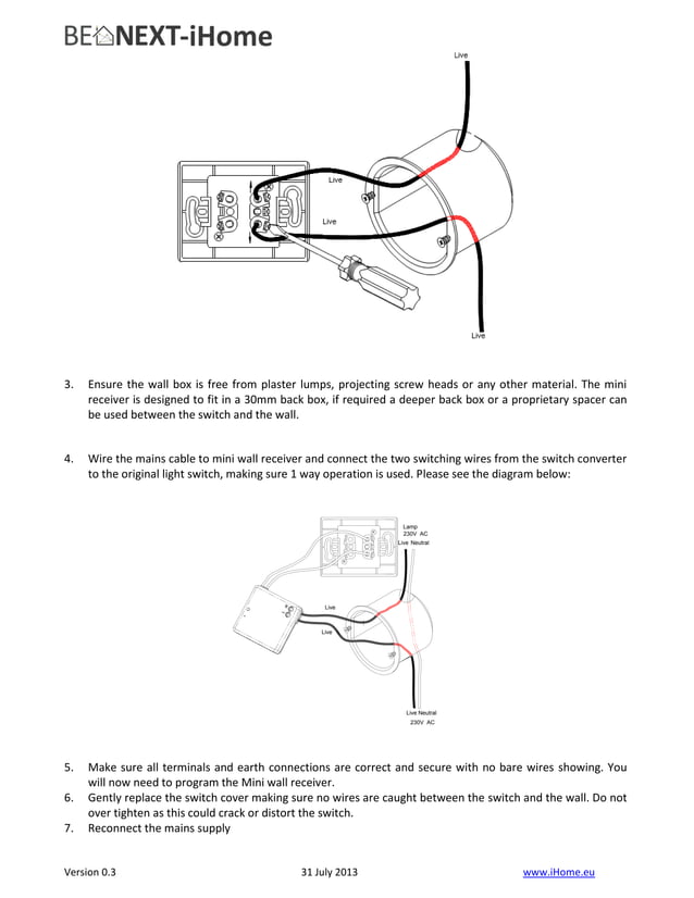 Manual dimmer benext us | PDF